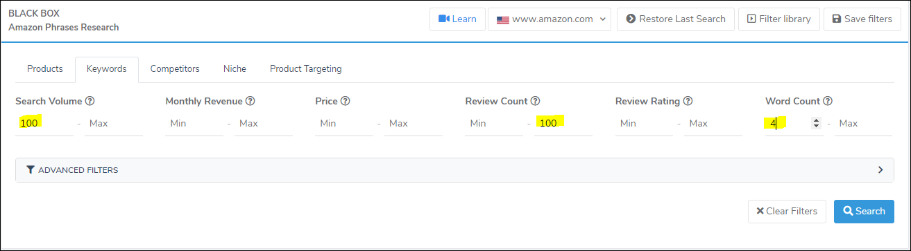 Amazon KDP Niche Research Using Helium10 (Black Box) - Low Content Profits