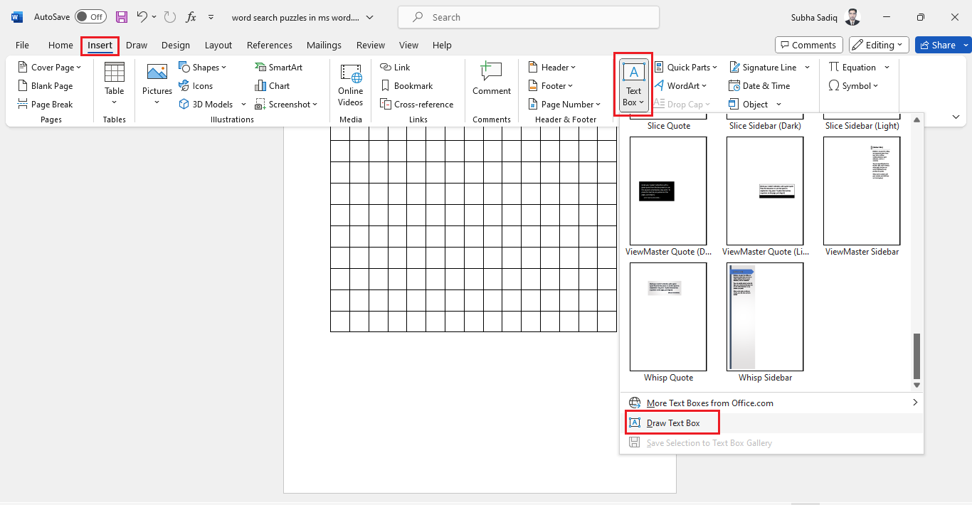How to Make a Word Search Puzzle in MS Word (Step-by-Step with Pictures ...